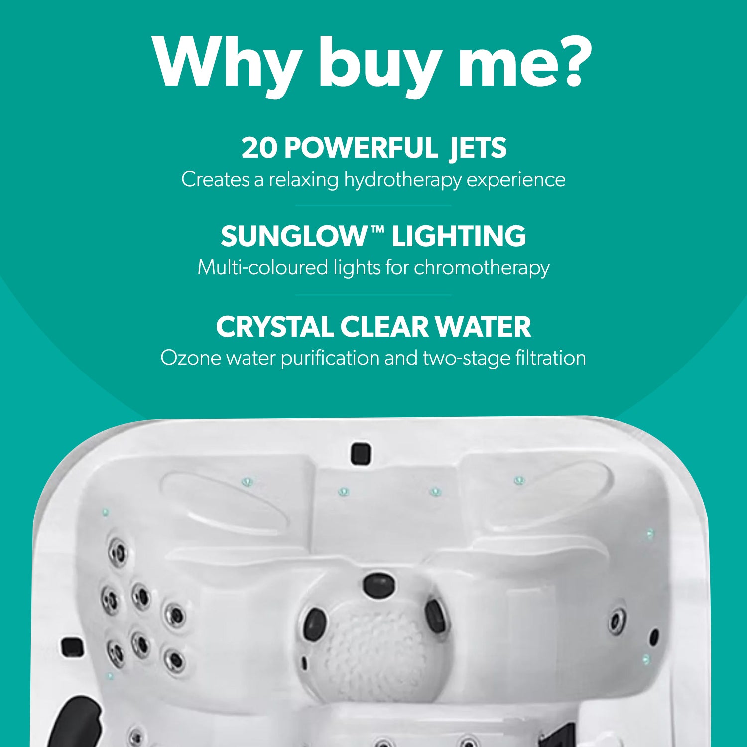 Sun & Soul™ 300™ - 3 Person Hot Tub | Designed Well, Priced Better ...