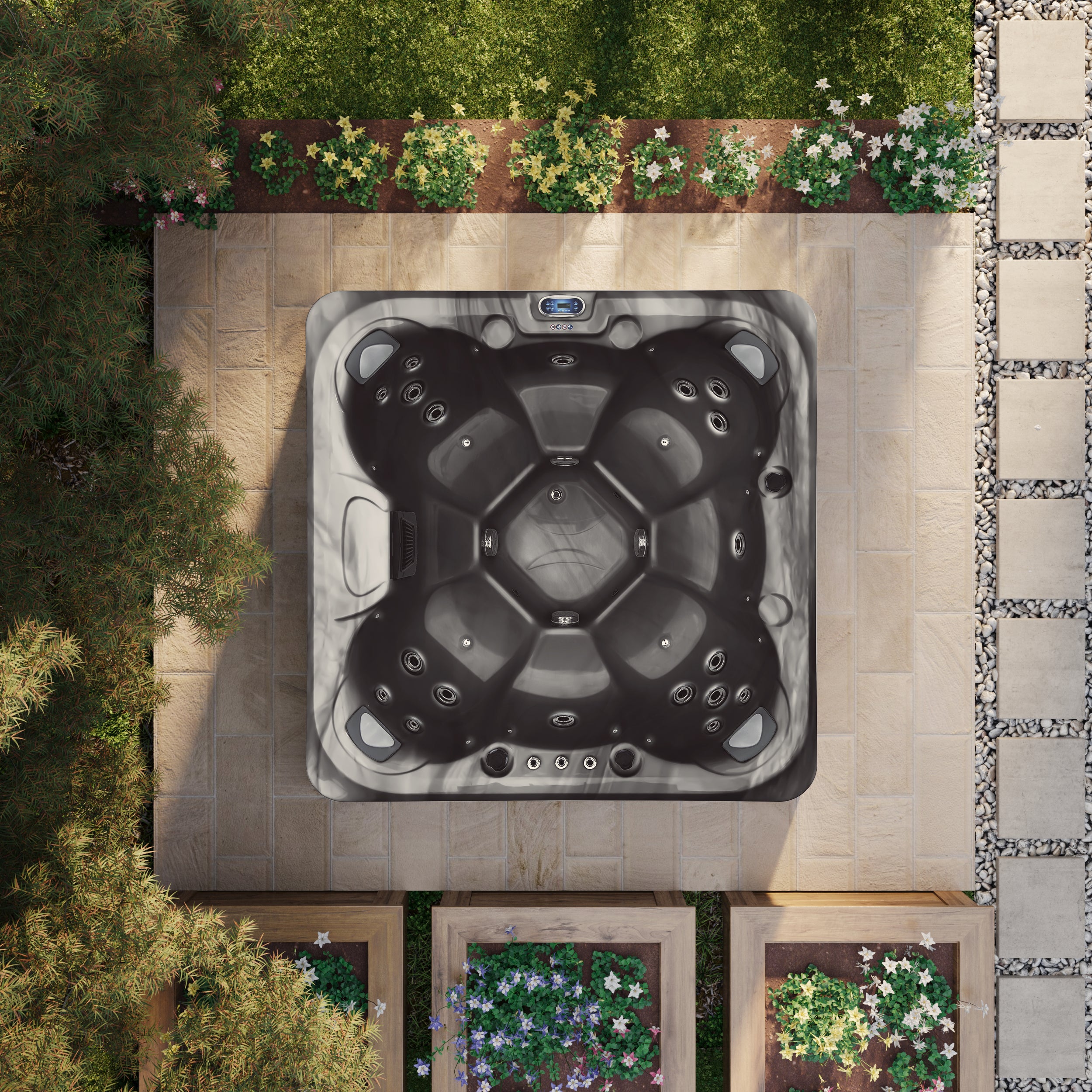 7 Person Hot Tub with Wireless Music and LEDs - Outdoor Cove – Outdoor ...