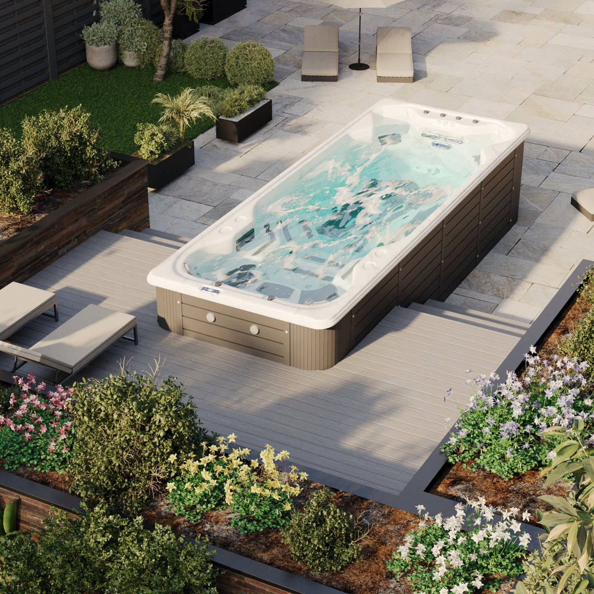 Outdoor Active Pro 5-Seater Swim Spa | Triple Jets & Hydrotherapy ...