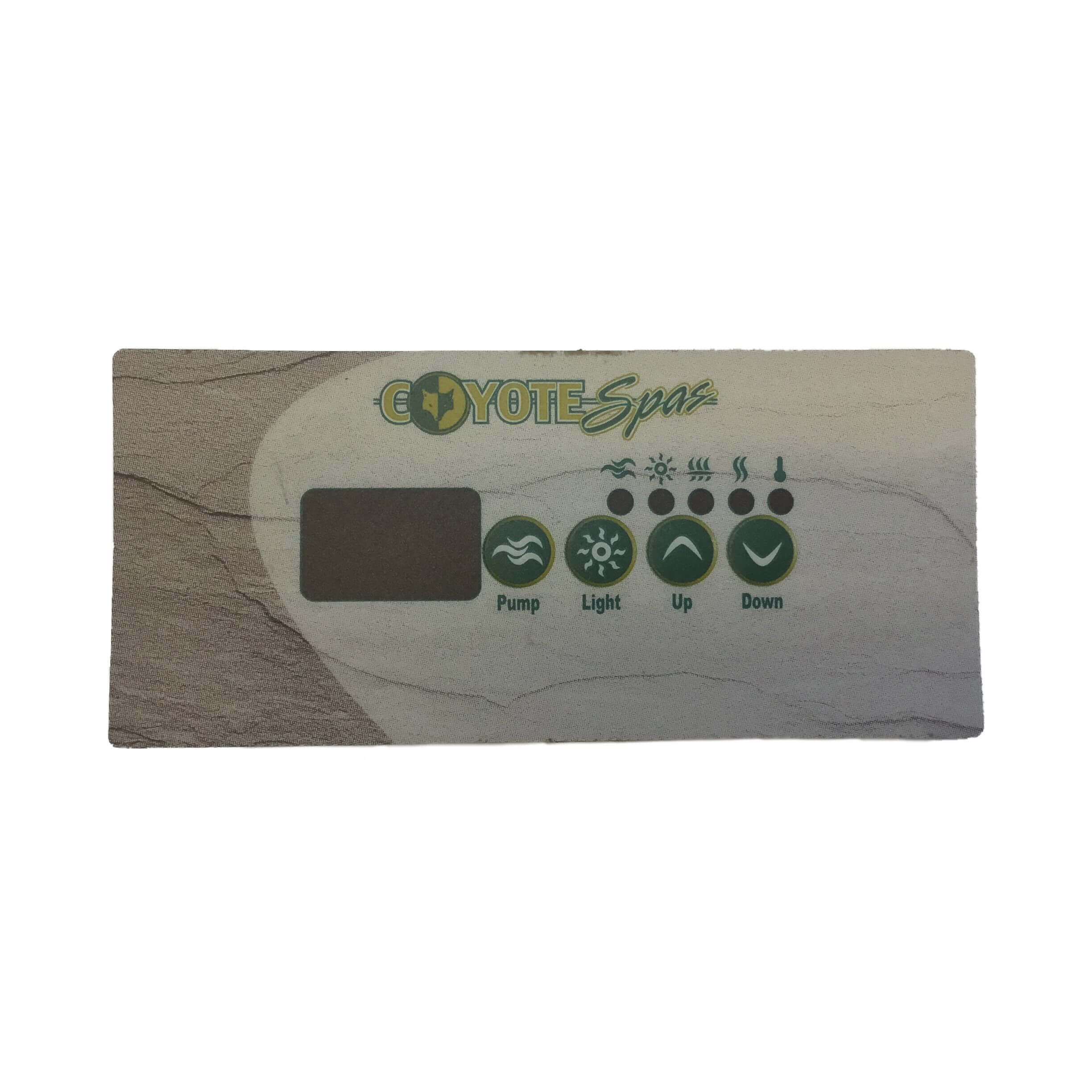 Arctic Spas® Coyote C10/C25 TSC-18 Topside Overlay for 1 Pump Hot Tubs ...